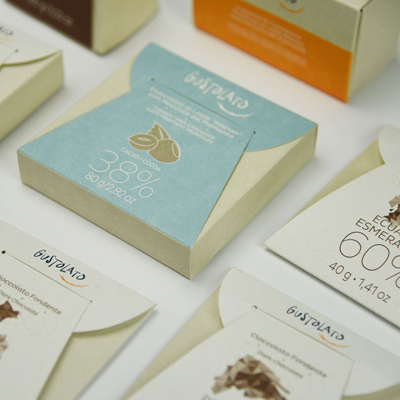 Carta Crush di Favini per il cioccolato Gustolato | PrintPUB.net